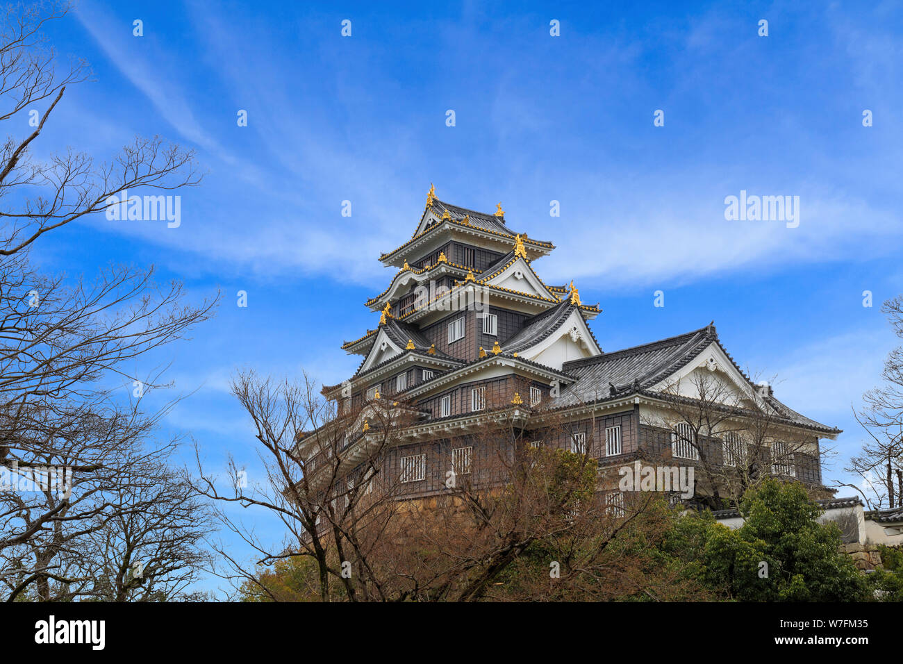 Okayama Castle is landmark historic famous in Okayama Prefecture, Japan ...