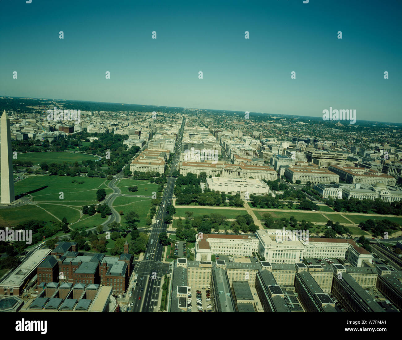 Aerial view looking north across National Mall, Washington, D.C Stock ...
