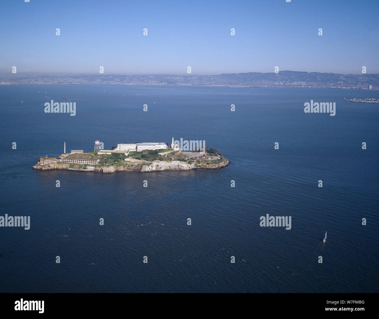 Aerial view of Alcatraz Island, San Francisco, California Stock Photo ...