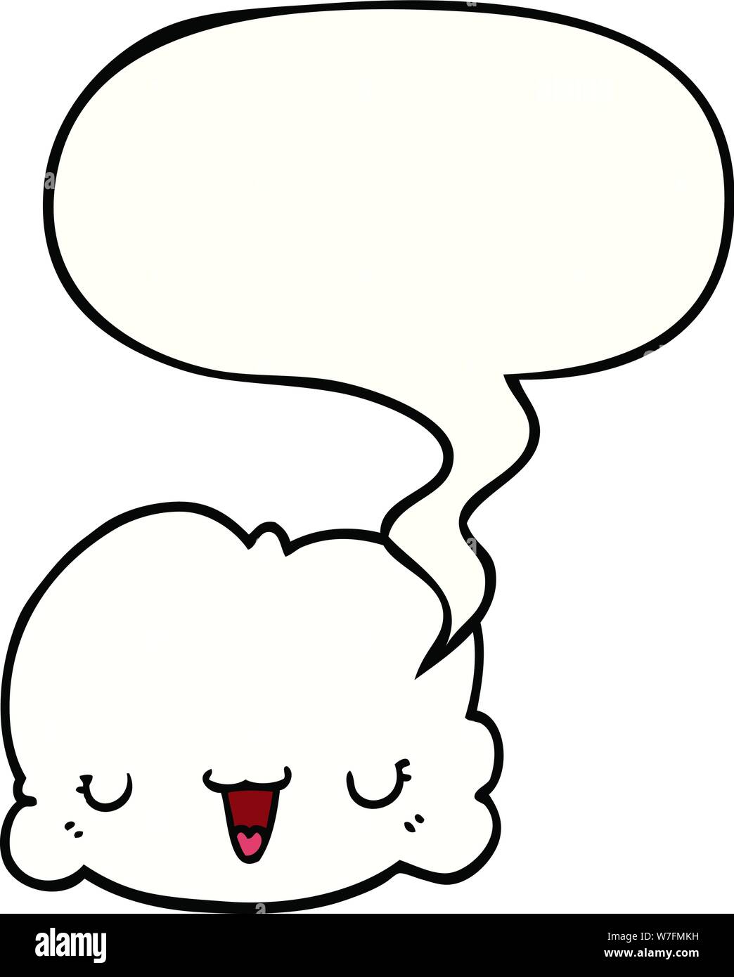 cute cartoon cloud with speech bubble Stock Vector Image & Art - Alamy