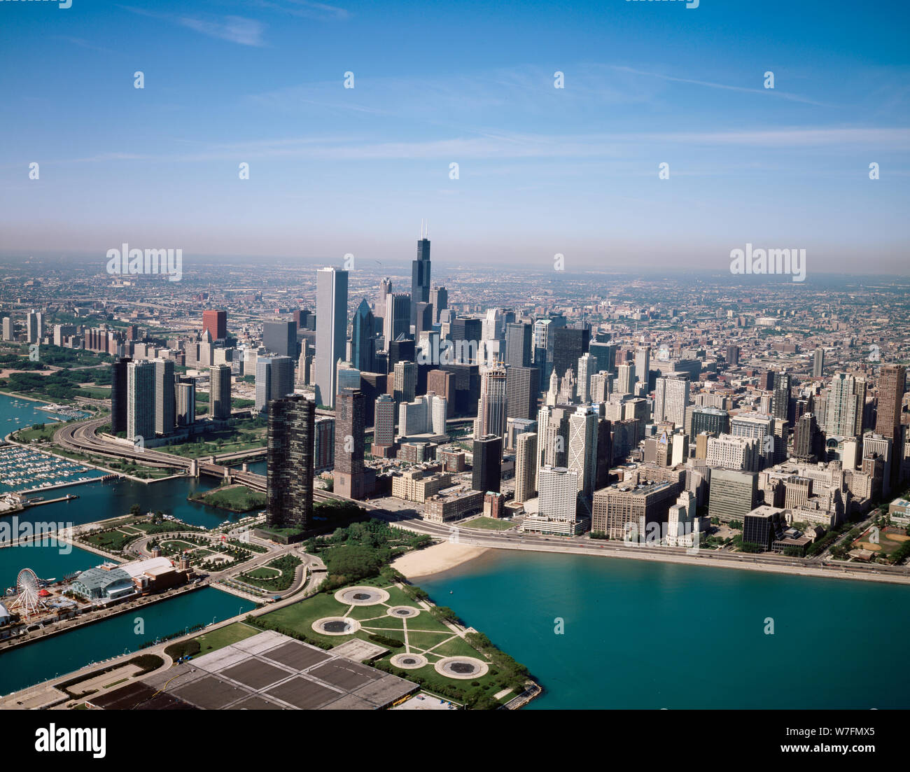 Aerial view of Chicago, Illinois Stock Photo - Alamy