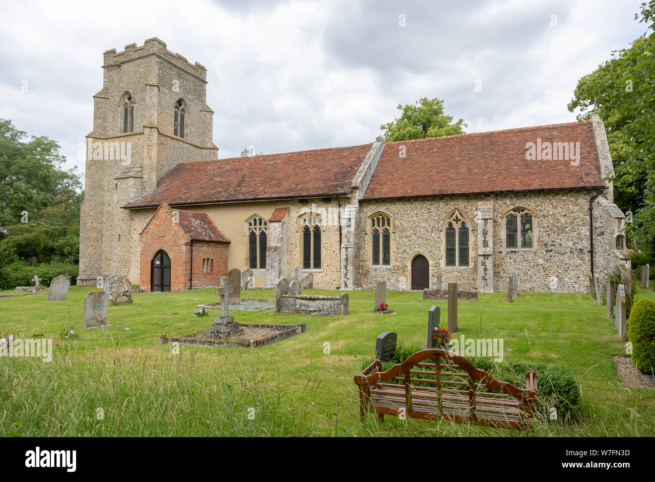 Village parish church of Saint Mary, Kettlebaston, Suffolk, England, UK ...