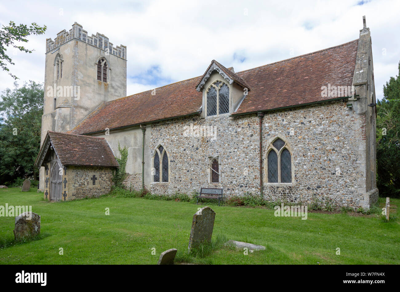 Village parish church of Saint Nicholas, Wattisham, Suffolk, England ...