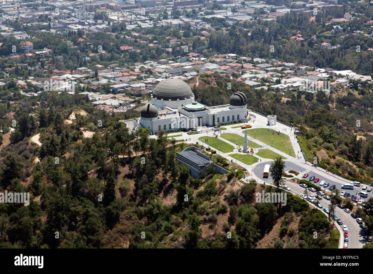 Aerial view of Griffith Observatory, Los Angeles, California Stock ...