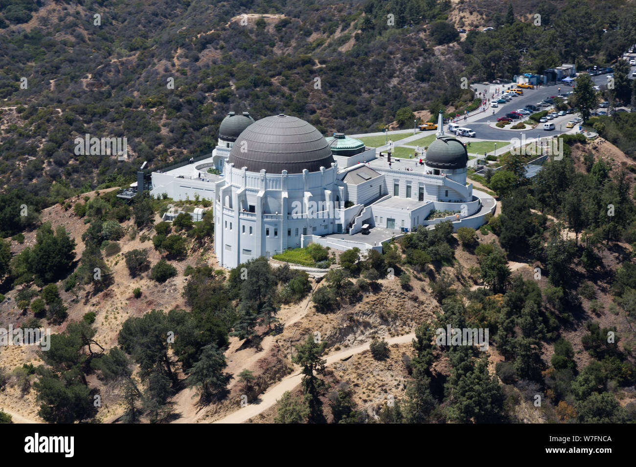 Aerial view of Griffith Observatory, Los Angeles, California Stock ...
