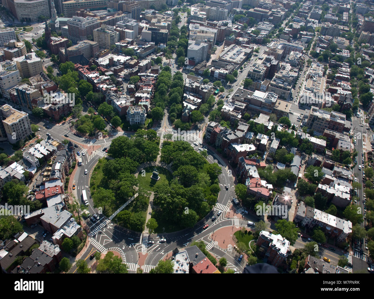 Aerial view of Logan Circle, Washington, D.C Stock Photo - Alamy