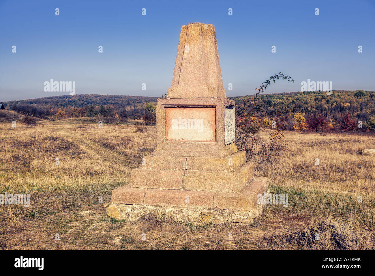 stone monument of the Geto-Dacians in Saharna village , Moldova Stock ...