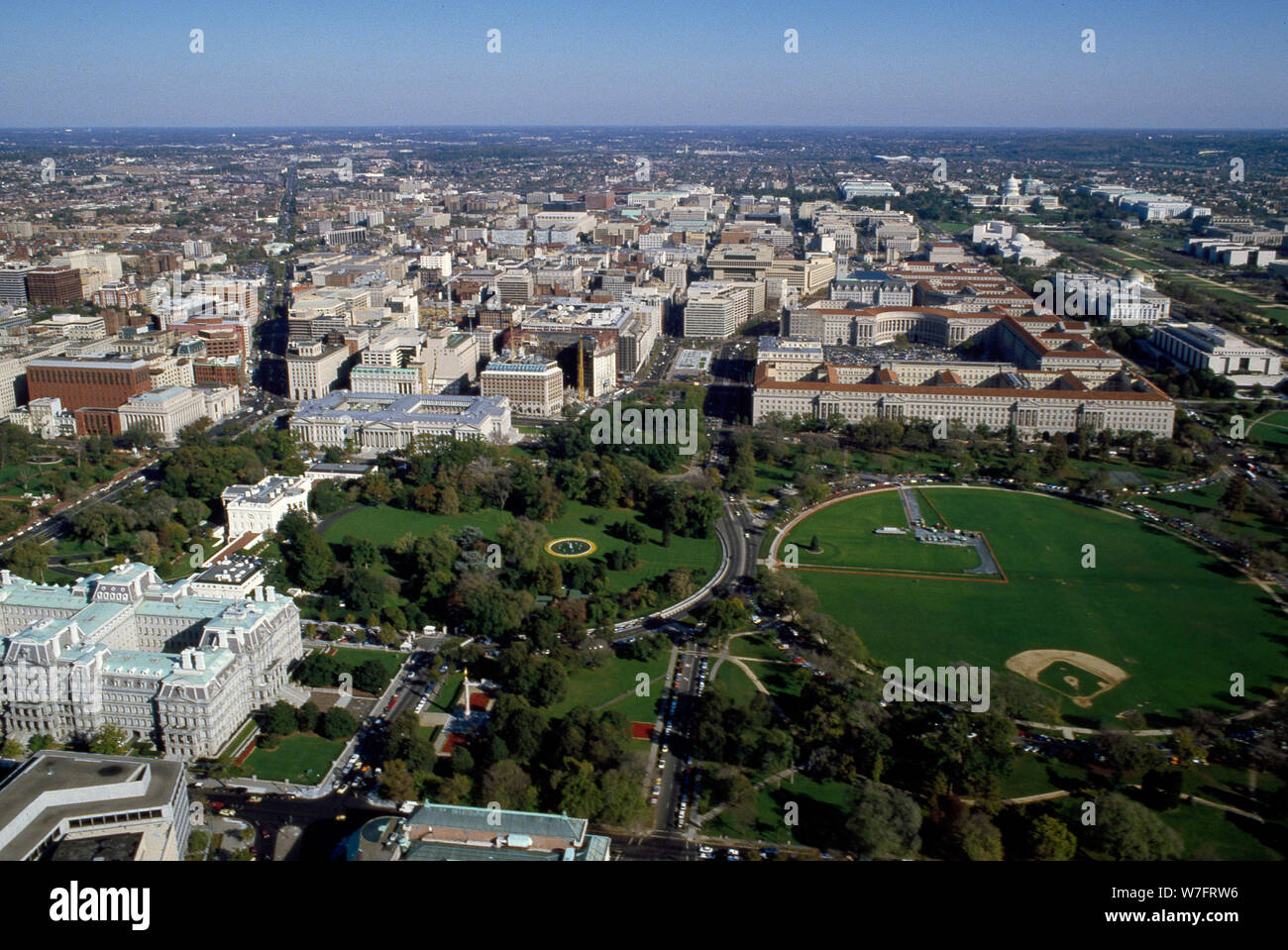 "English: Aerial view of Washington, D.C Stock Photo - Alamy
