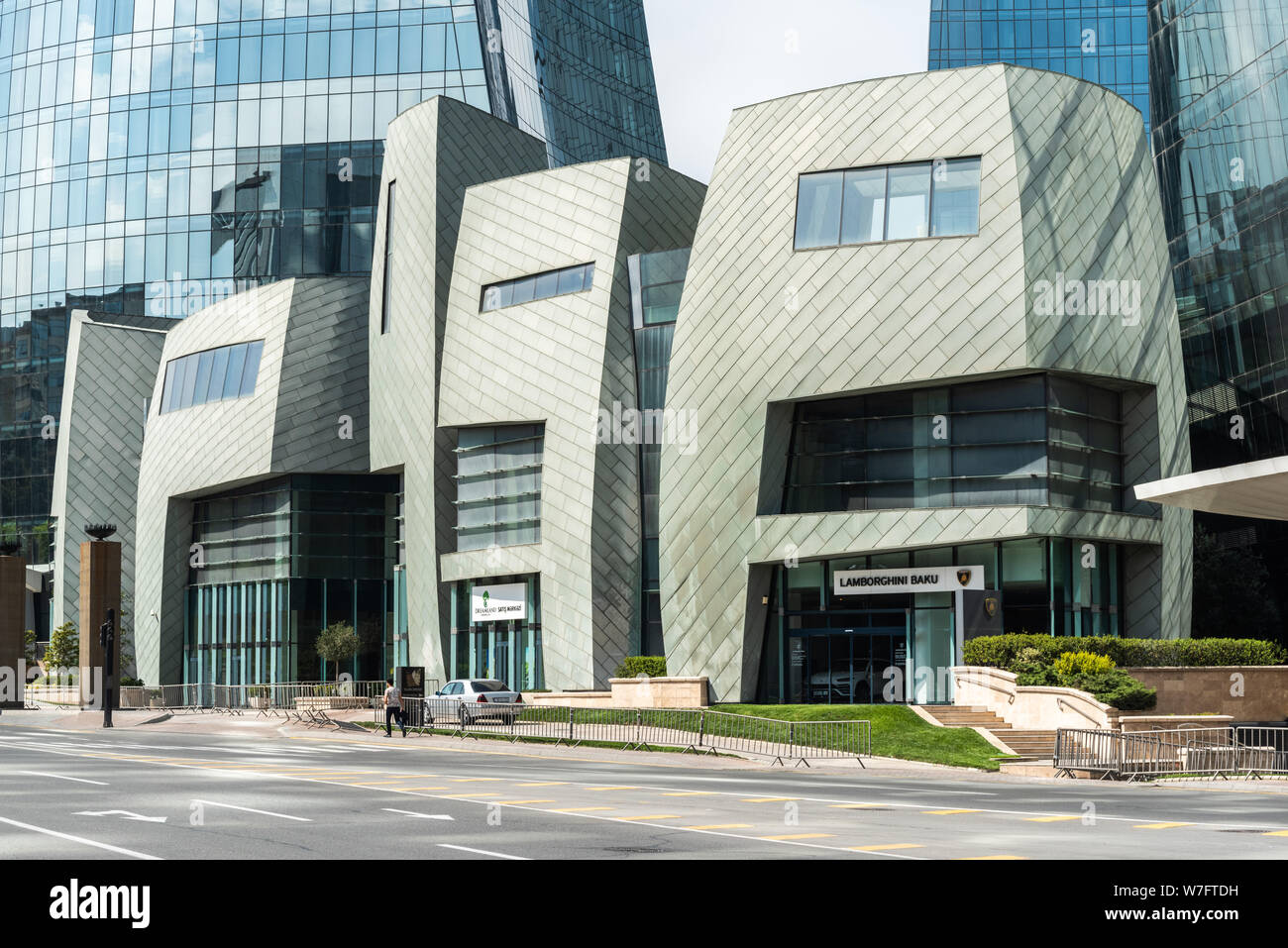 Baku, Azerbaijan - May 11, 2019. Exterior view of Lamborghini Baku ...