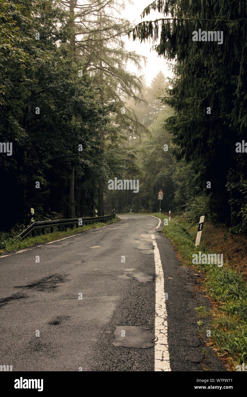 Street through forest hi-res stock photography and images - Alamy