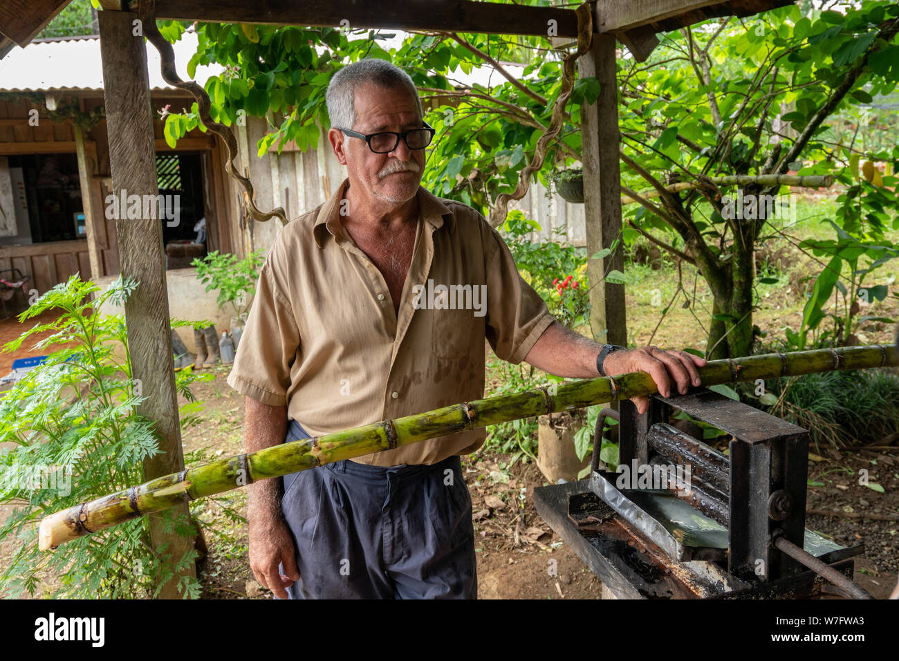 A farmer in his home near the Cano Negro Costa Rica Stock Photo - Alamy