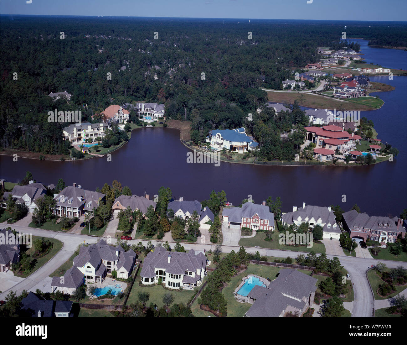 Aerial view of a suburb near Houston, Texas Stock Photo - Alamy