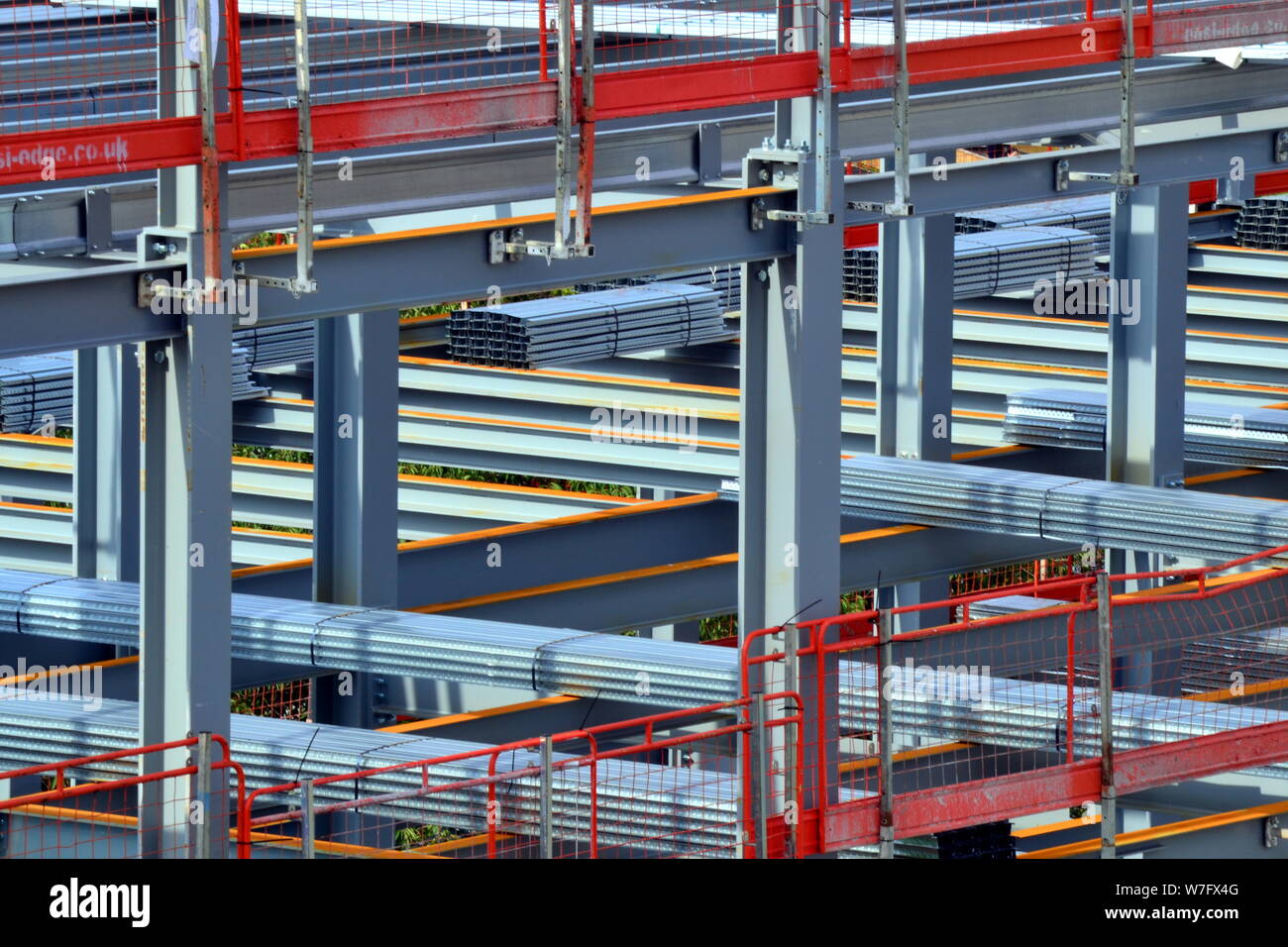 The steel deck construction in progress of an after care centre for ...