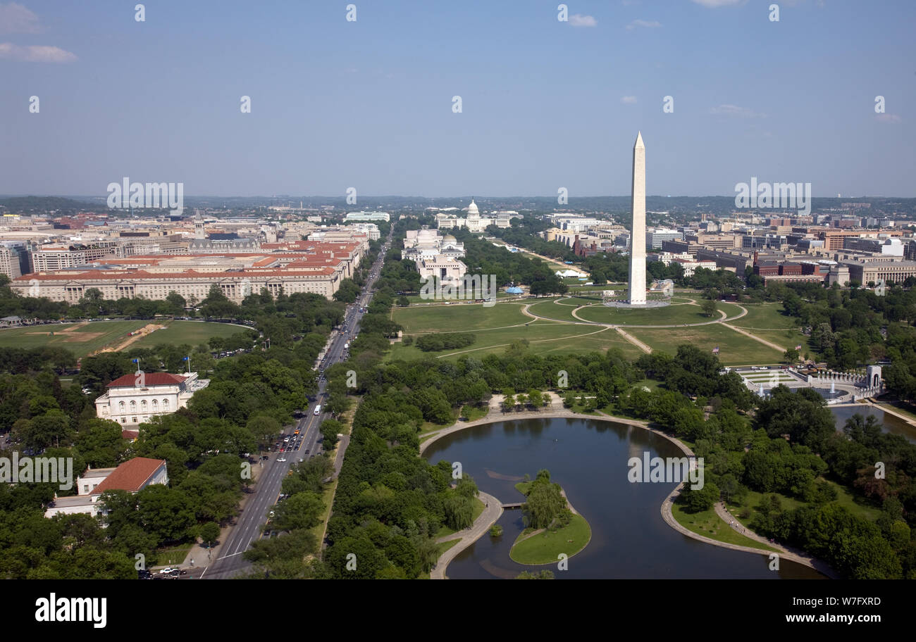 Aerial view of the National Mall, Washington, D.C Stock Photo - Alamy