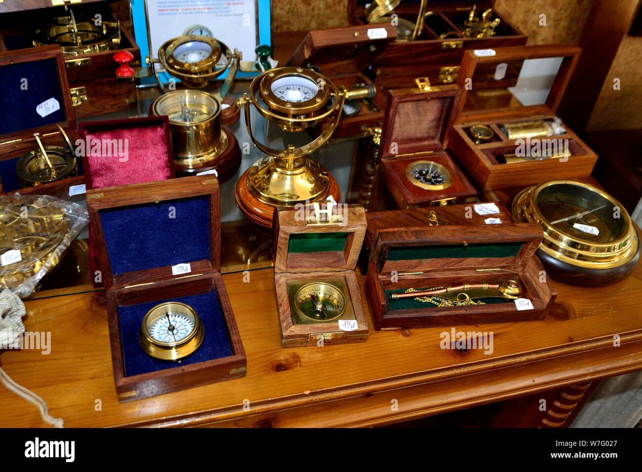 Nautical shop in VARNA - Black Sea - BULGARIA Stock Photo - Alamy