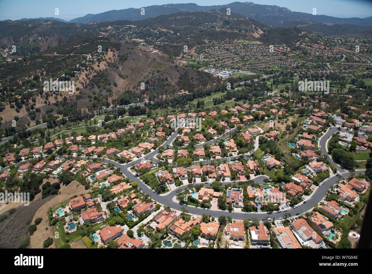 Aerial views of residential Los Angeles, California Stock Photo - Alamy