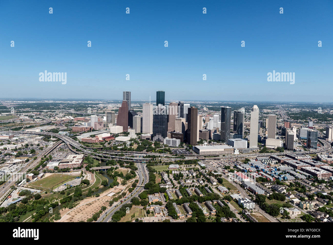 Houston aerial skyline hi-res stock photography and images - Alamy