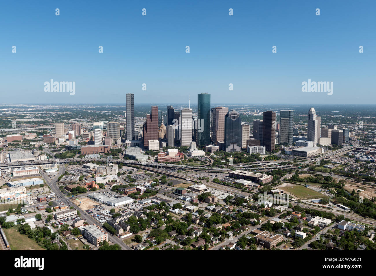 Aerial views of the Houston, Texas, skyline in 2014 Stock Photo - Alamy