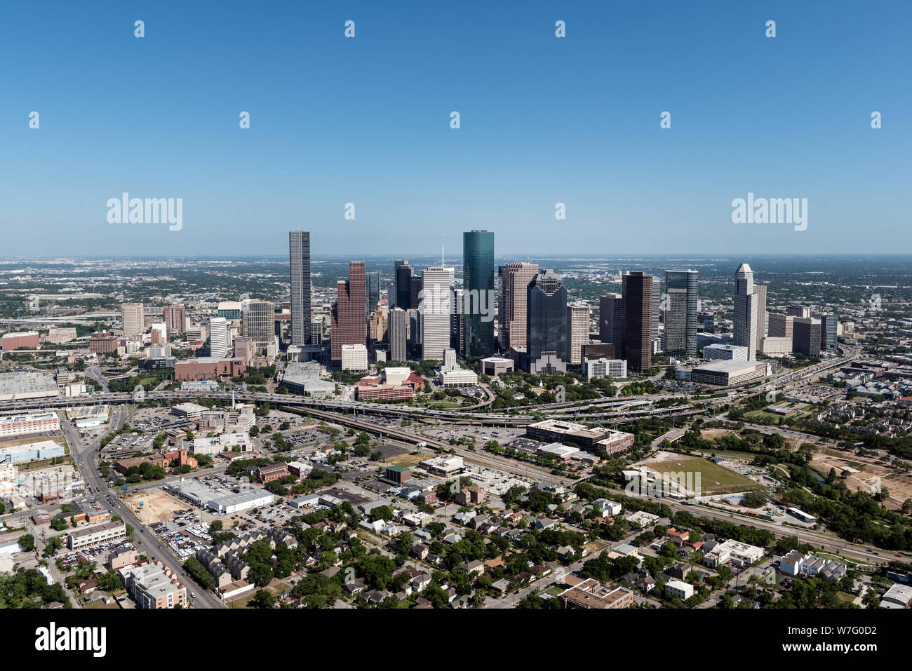 Aerial views of the Houston, Texas, skyline in 2014 Stock Photo - Alamy