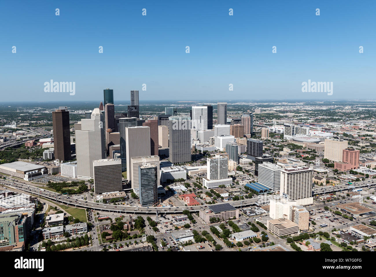 Houston aerial skyline hi-res stock photography and images - Alamy