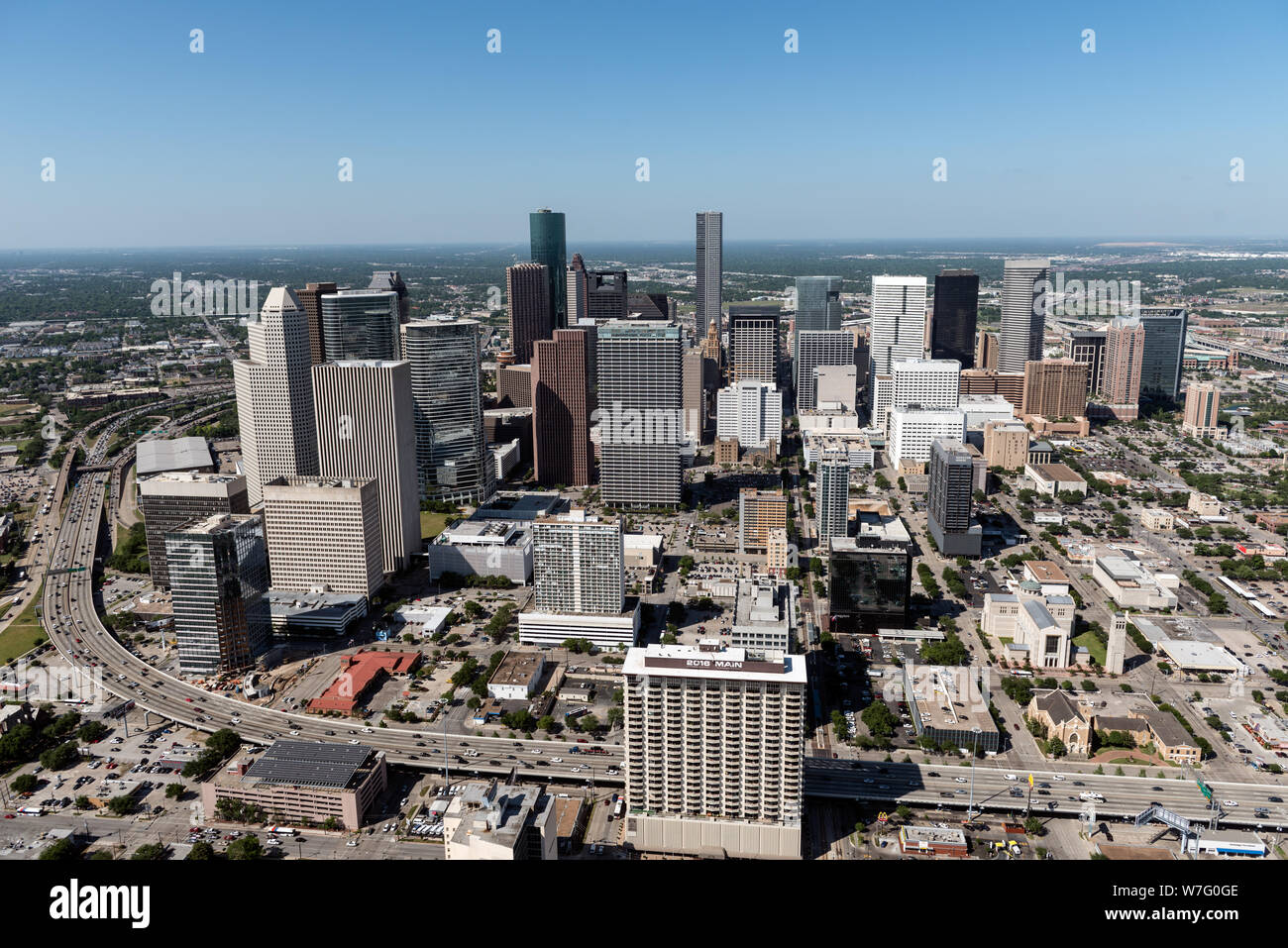 Houston texas city aerial hi-res stock photography and images - Alamy