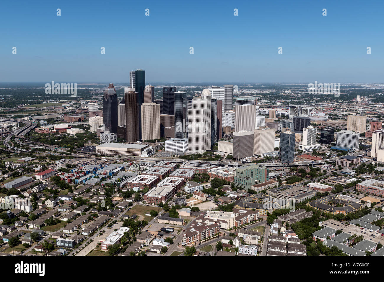 Aerial views of the Houston, Texas, skyline in 2014 Stock Photo - Alamy