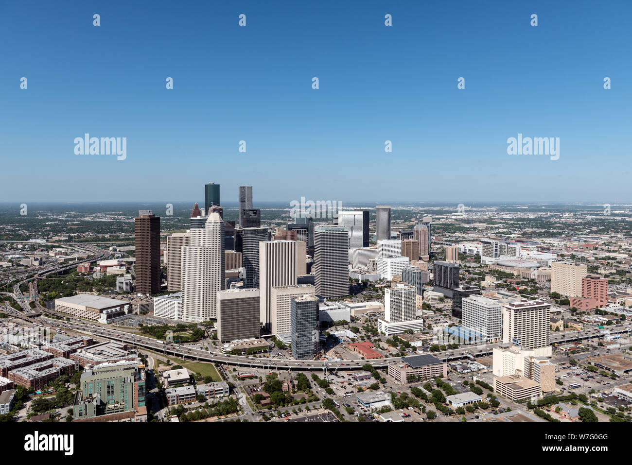 Houston aerial skyline hi-res stock photography and images - Alamy