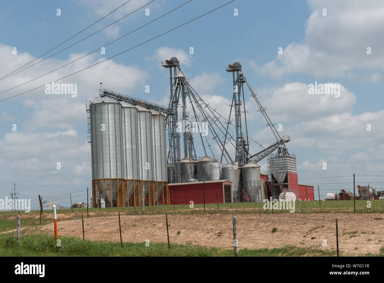 Agricultural storage array in Gonzales, Texas Stock Photo - Alamy