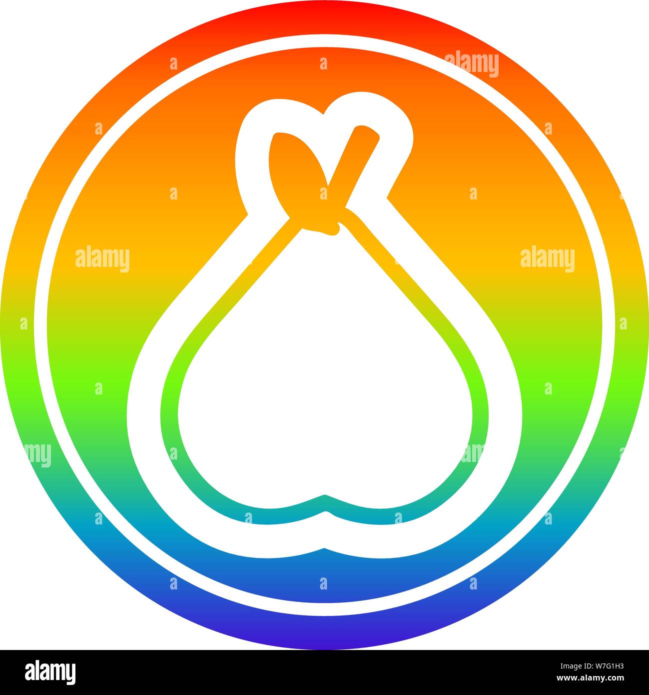 organic pear circular icon with rainbow gradient finish Stock Vector Image & Art - Alamy
