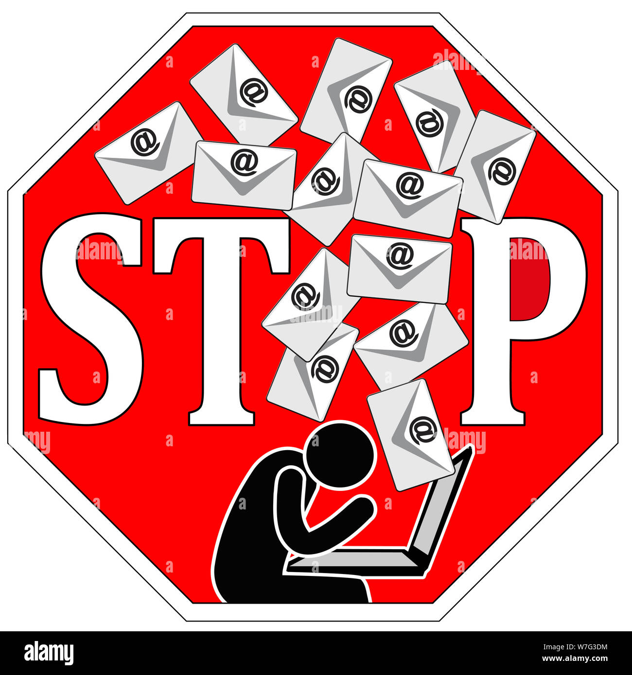 Stop sign messages Cut Out Stock Images & Pictures - Alamy