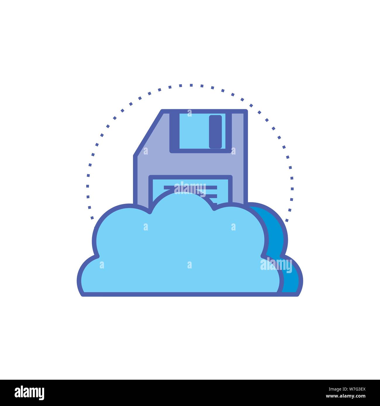 cloud computing technology with floppy disk vector illustration design Stock Vector Image & Art ...