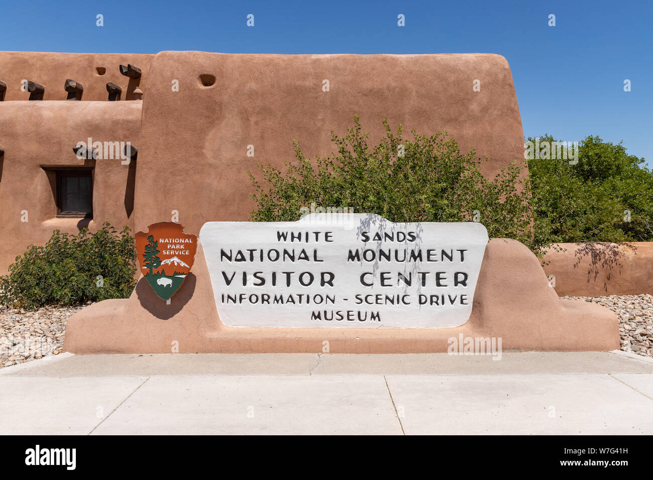 Visitor center of white sands national monument hi-res stock ...