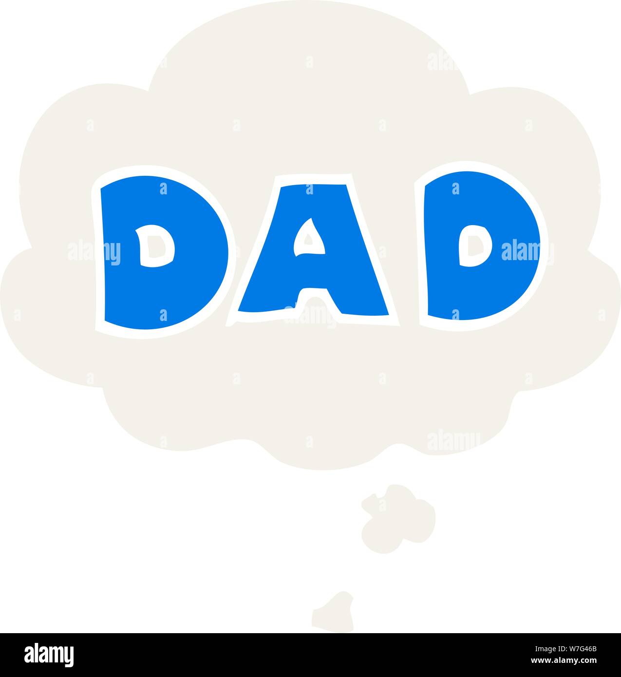 Cartoon dad thinking Cut Out Stock Images & Pictures - Alamy