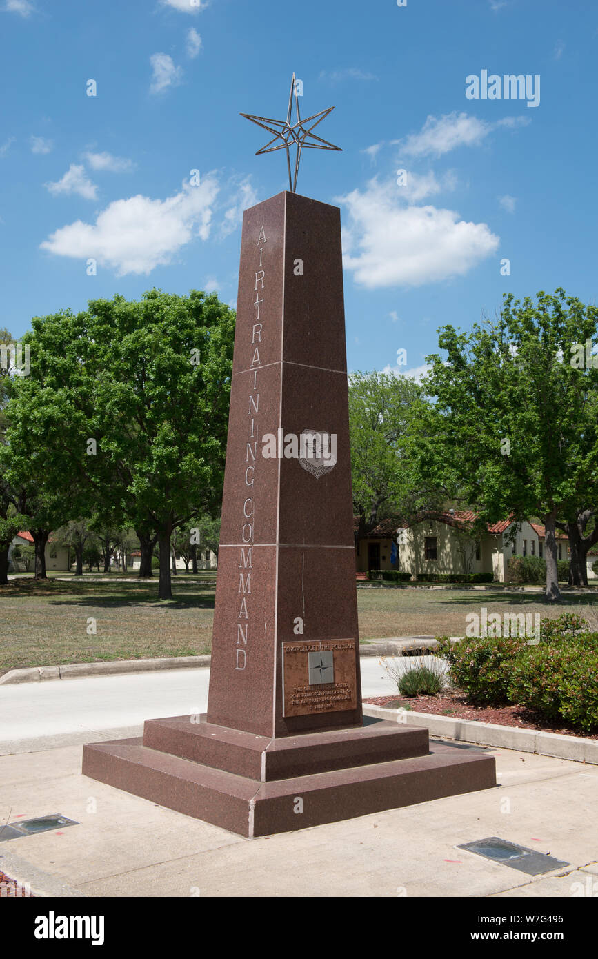 An obelisk, dedicated in 1971 to the longtime Air Training Command (ATC ...