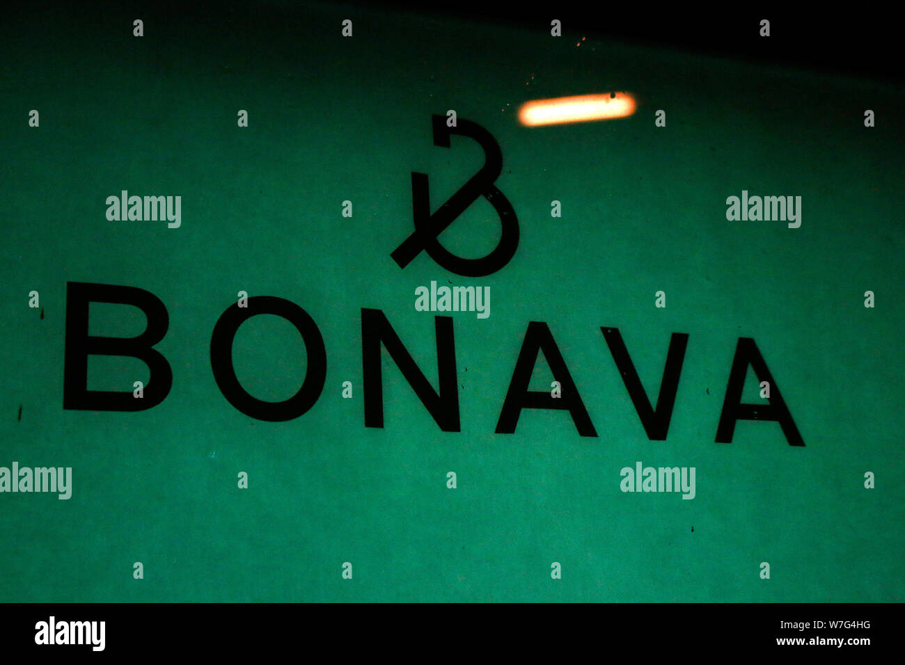 das Logo der Marke/ the logo of the brand "Bonava", Berlin Stock Photo ...