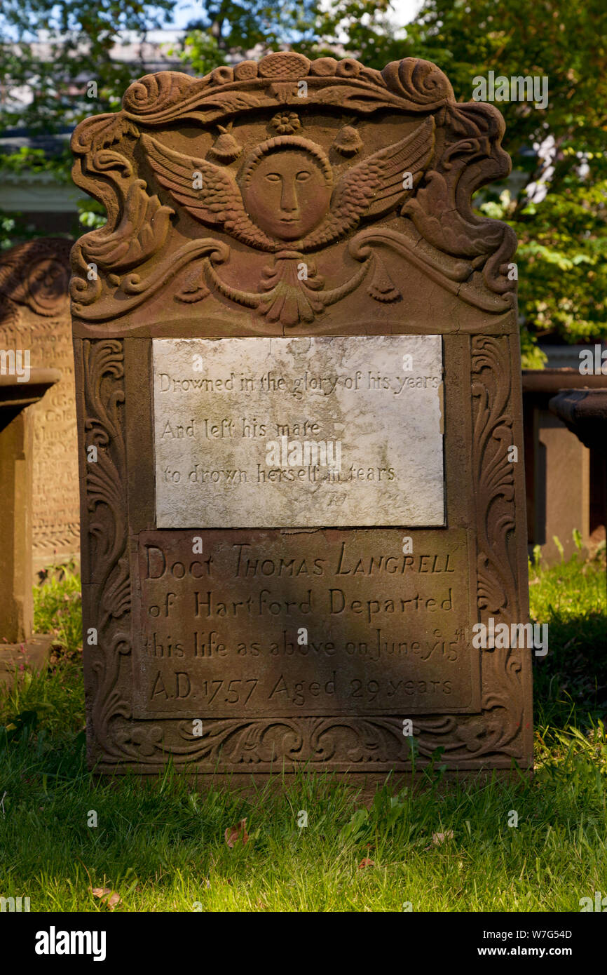 Ancient cemetery, Hartford, Connecticut Stock Photo - Alamy