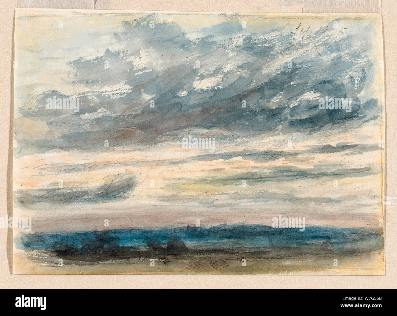 John Constable, Cloud Study, watercolour painting, 1830-1835 Stock ...