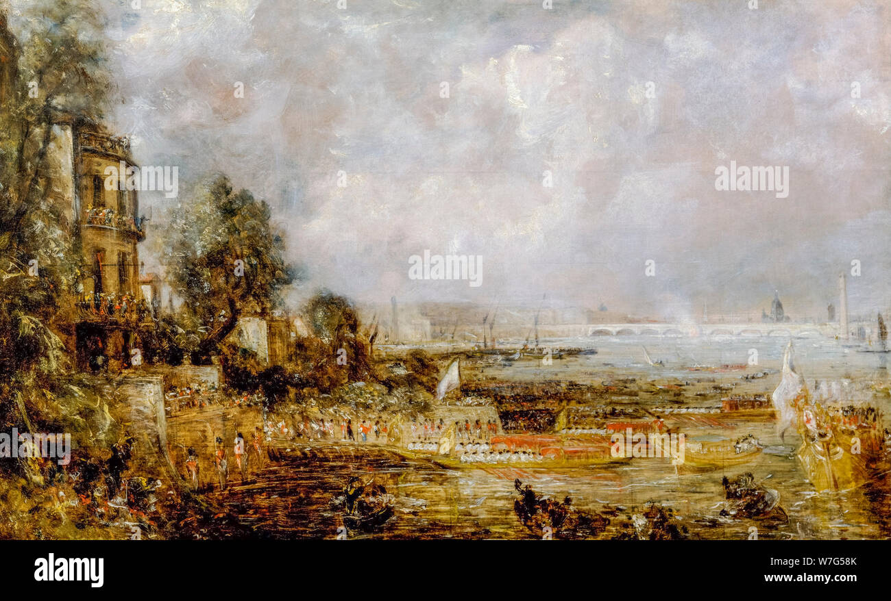 John Constable, The Opening of Waterloo Bridge, “Whitehall Stairs, June ...