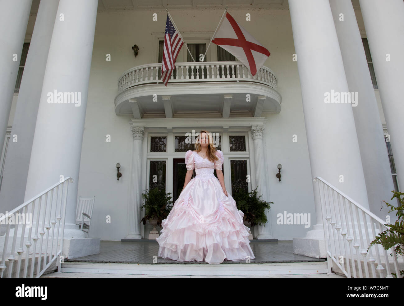 Andrea Michelle Pittman stands in front of the Shorter Mansion, Eufaula ...