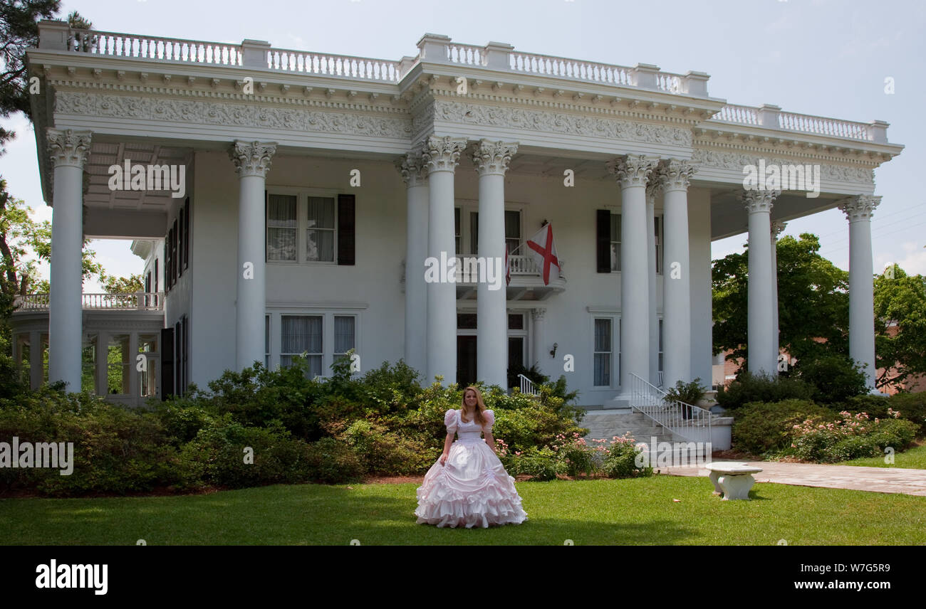 Andrea Michelle Pittman stands in front of the Shorter Mansion, Eufaula ...