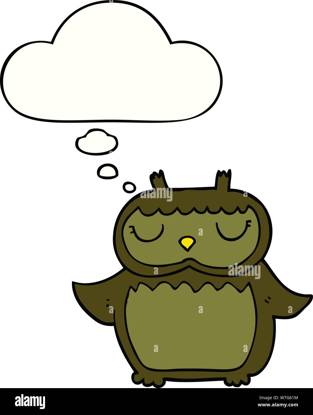 Cartoon owl thinking hi-res stock photography and images - Alamy