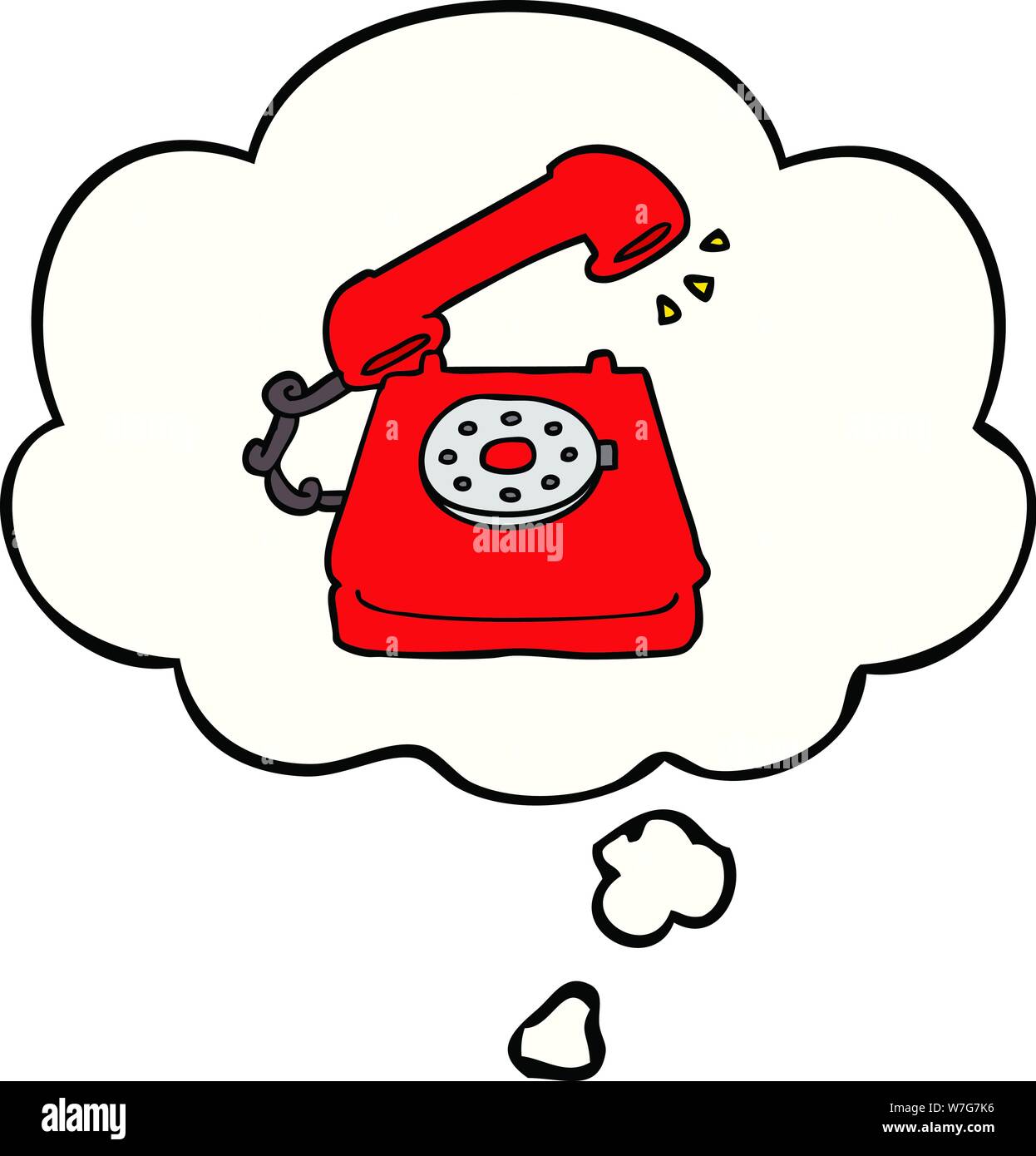 Cute old telephone Stock Vector Images - Alamy
