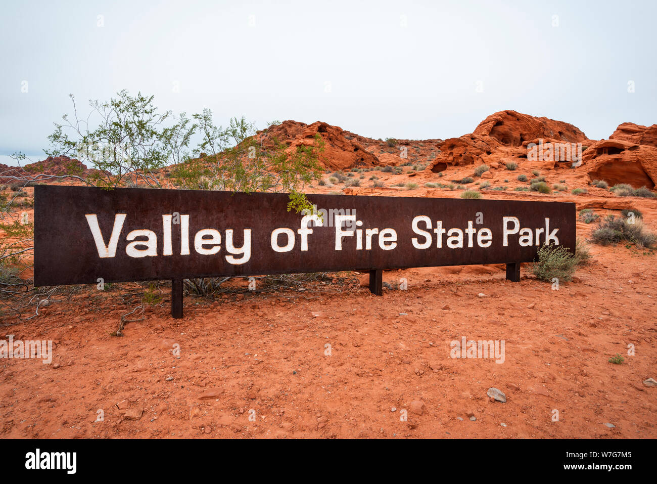 Entrance sign, Valley of Fire State Park, Nevada USA Stock Photo - Alamy