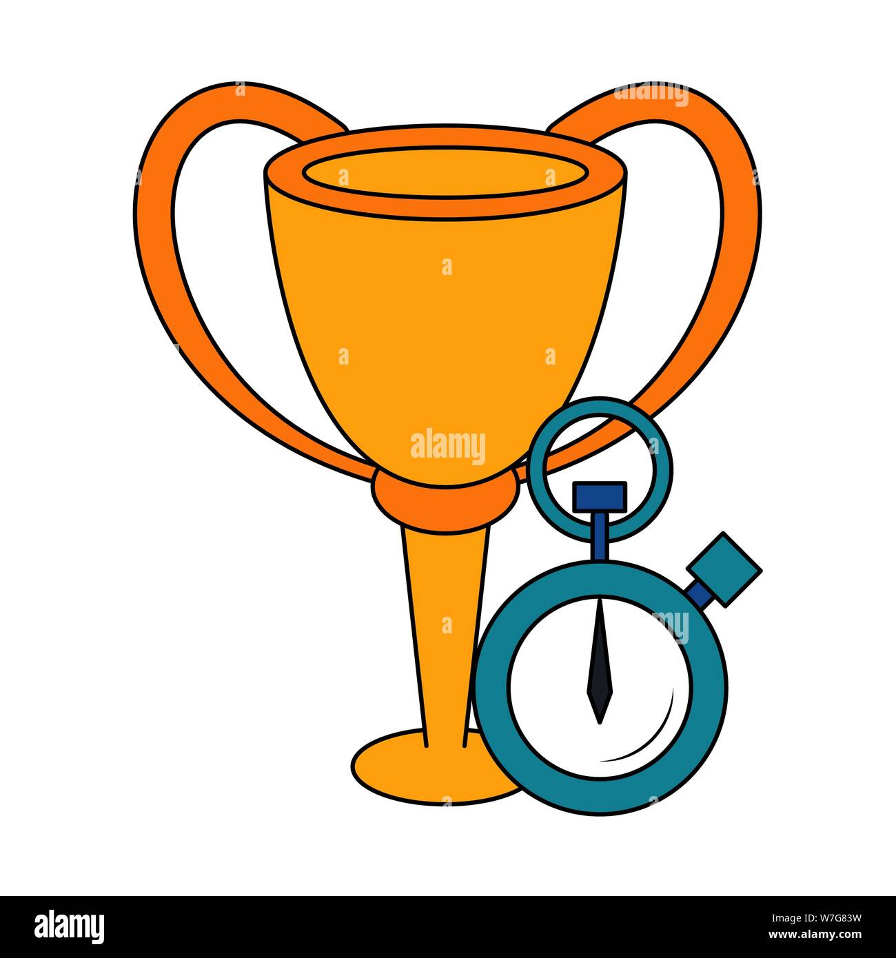 trophy success champion cup cartoon Stock Vector Image & Art - Alamy