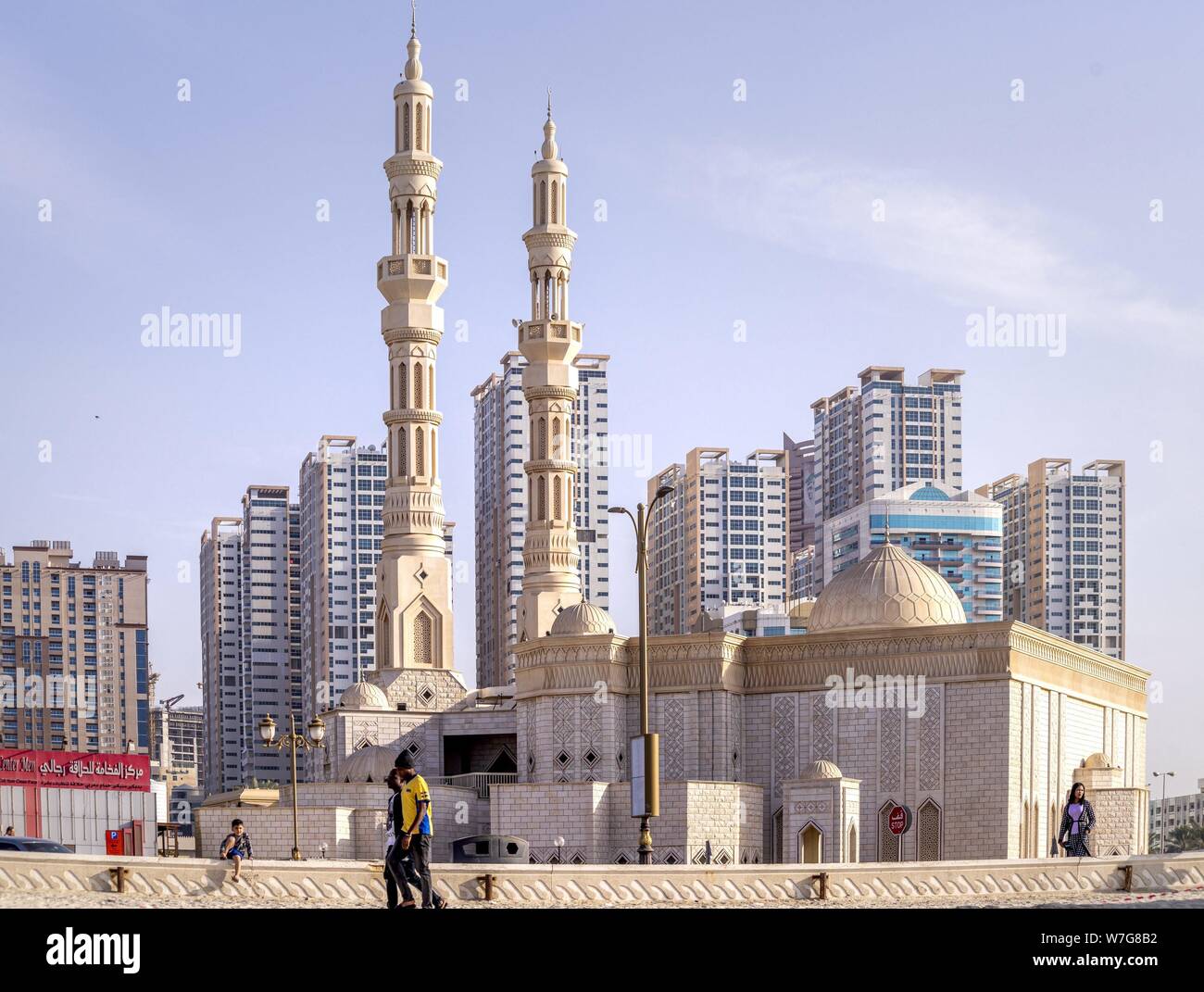 The Al Remeila Mosque is one of Ajman's most famous buildings on the ...