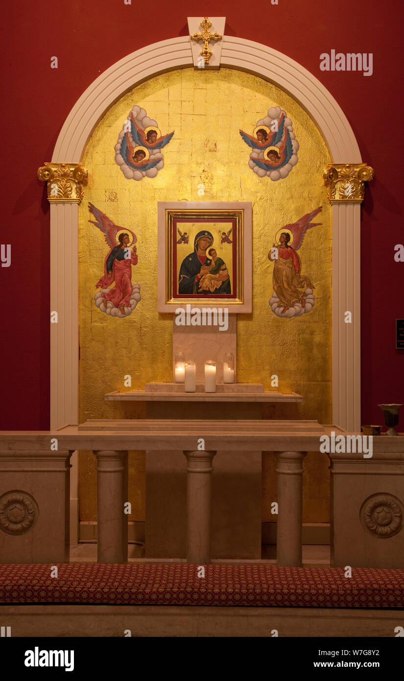 Architectural detail of interior, Cathedral of the Immaculate ...