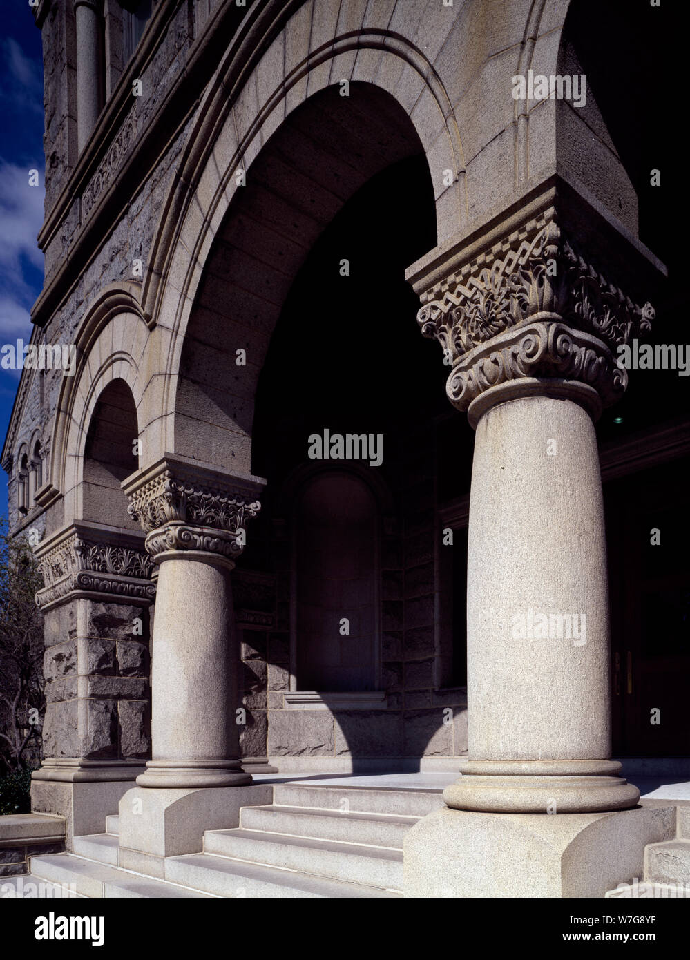 Architectural detail of a building on the campus of the Catholic ...