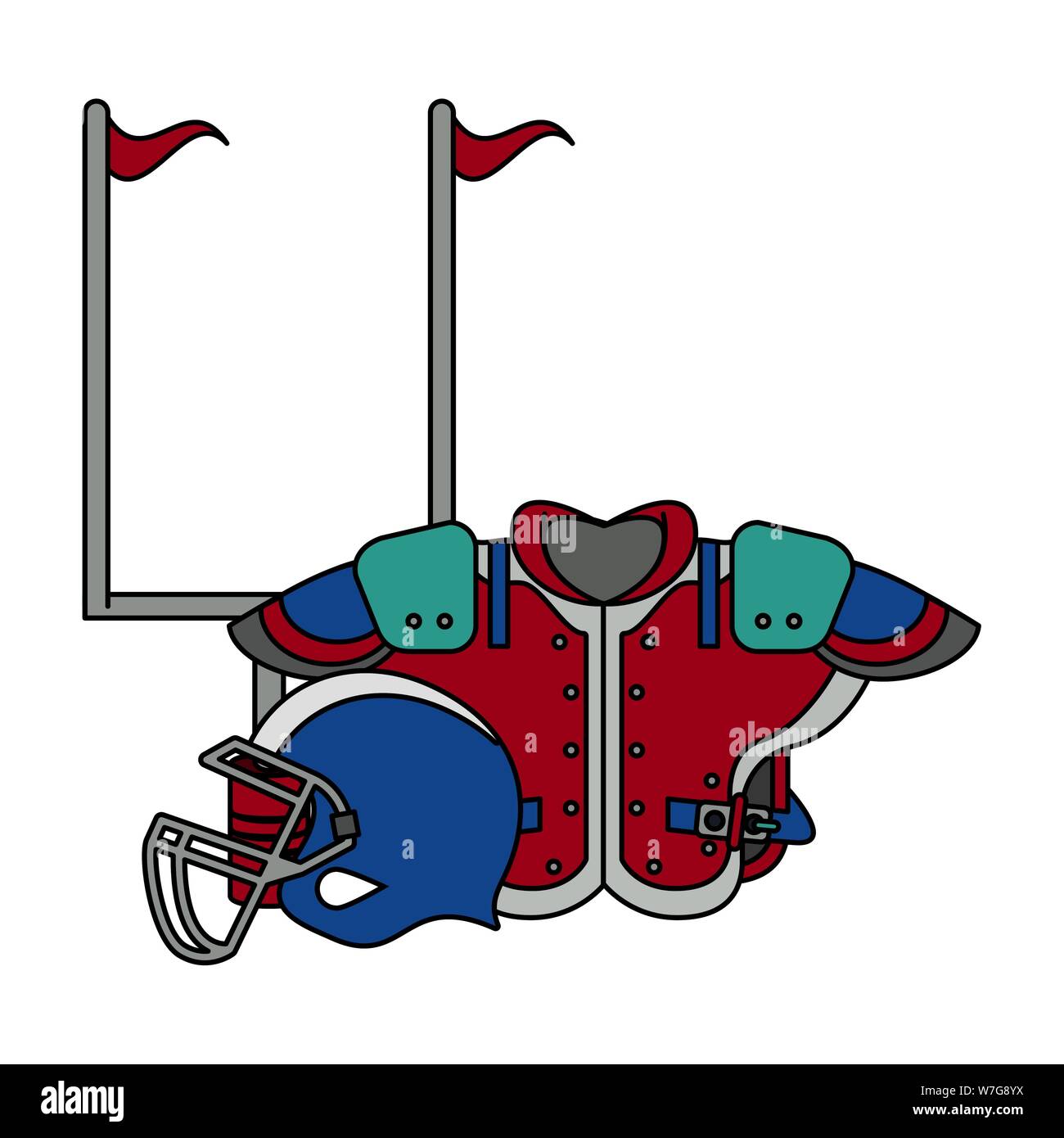 american football sport game cartoon Stock Vector Image & Art - Alamy