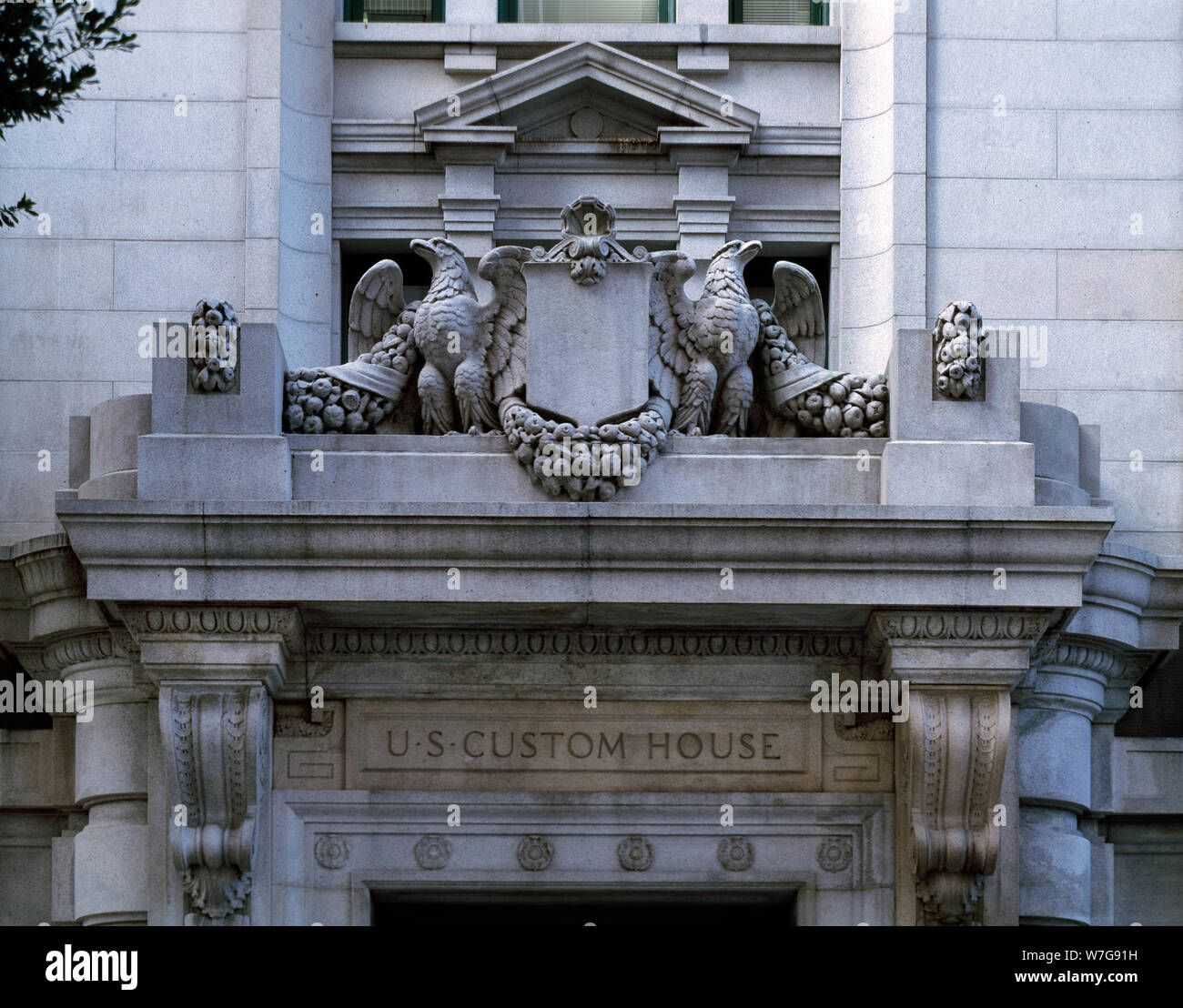 Architectural detail on a U.S. Customs House building Stock Photo - Alamy