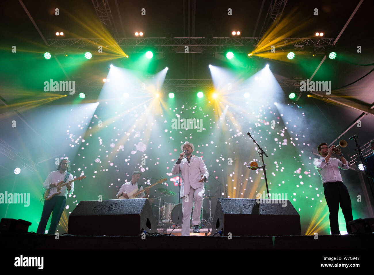 BONTIDA, ROMANIA - JULY 19, 2019: Pannonia Allstars Ska Orchestra (PASO ...